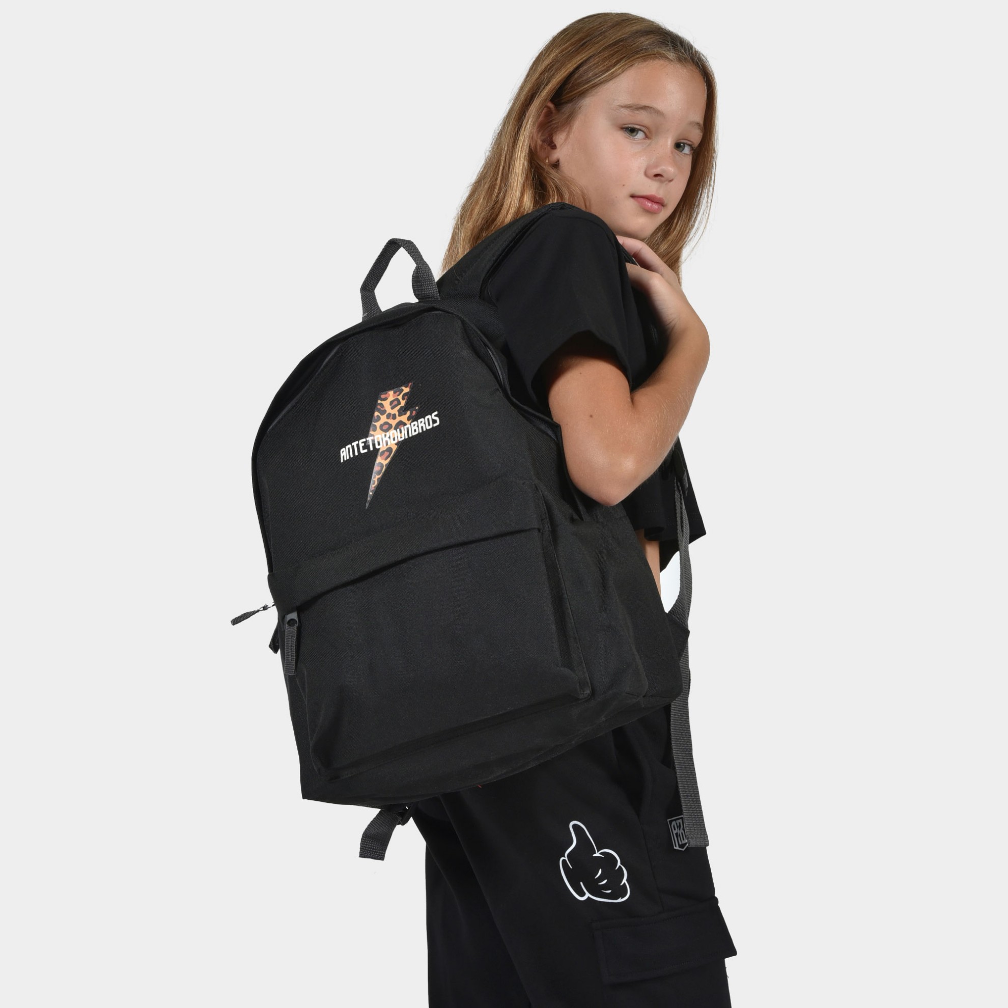 Kid's Backpack Leopard 18lt | Black | ANTETOKOUNBROS Shop