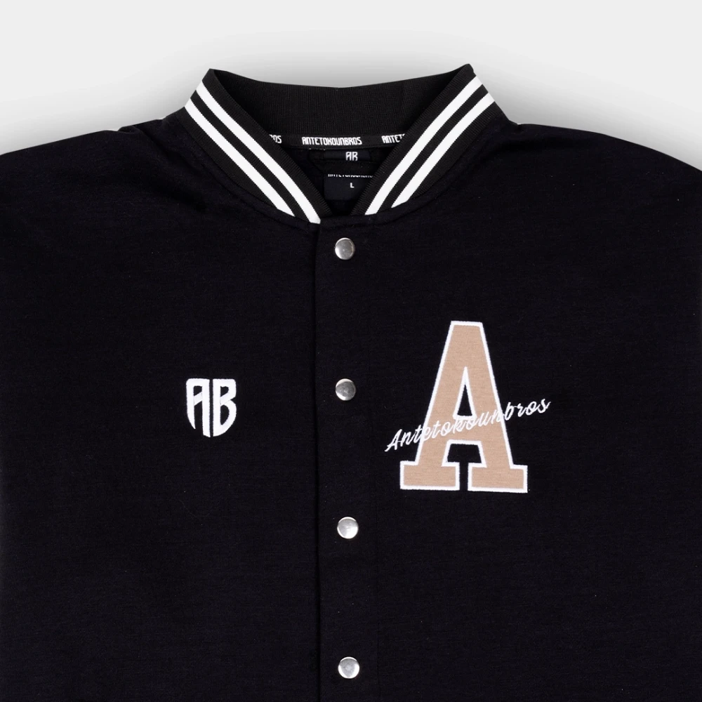 AB Varsity Ζακέτα Mαύρο/ OFF White Color | ANTETOKOUNBROS